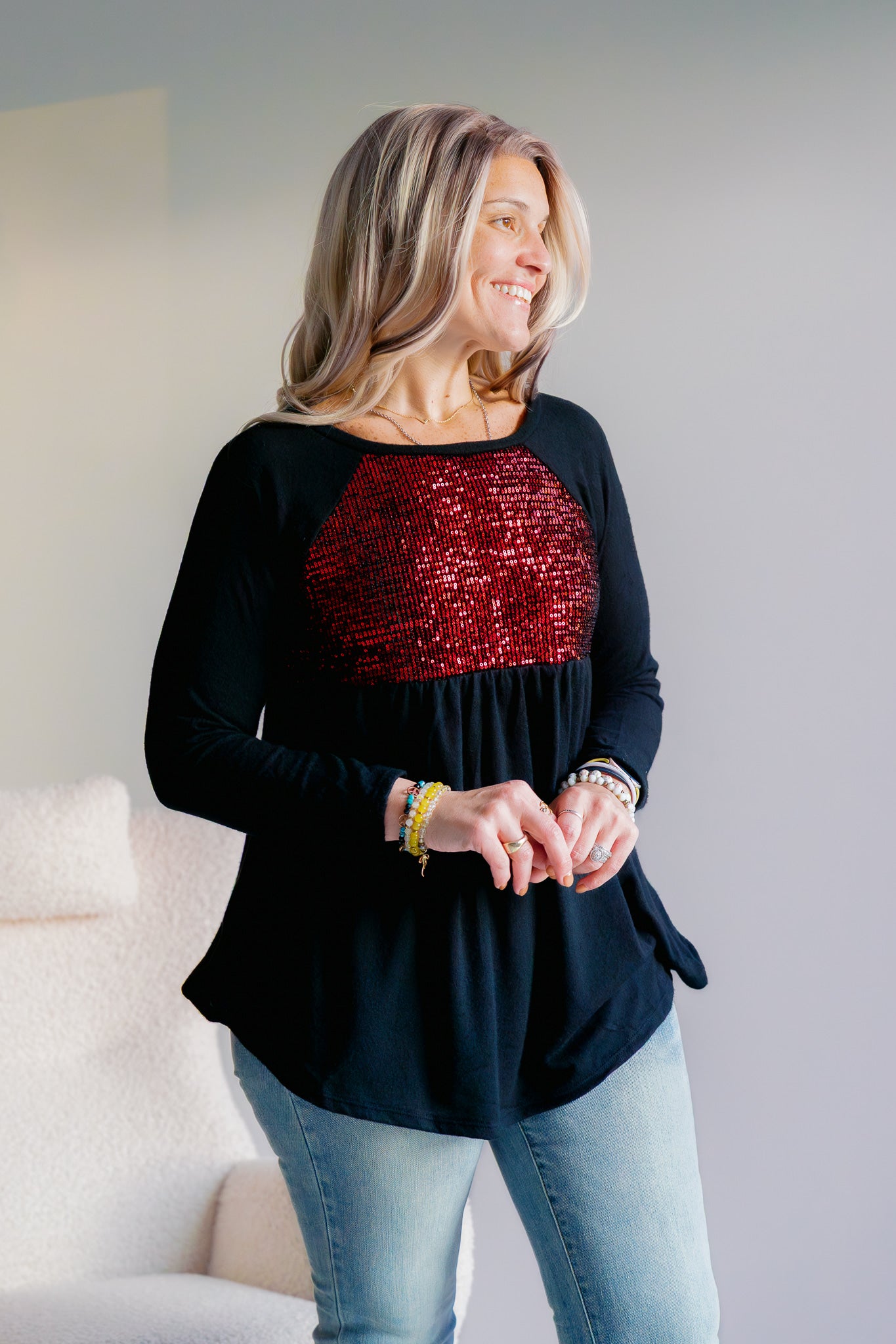 Frosted Berry Sequin Tunic – Boutique Simplified