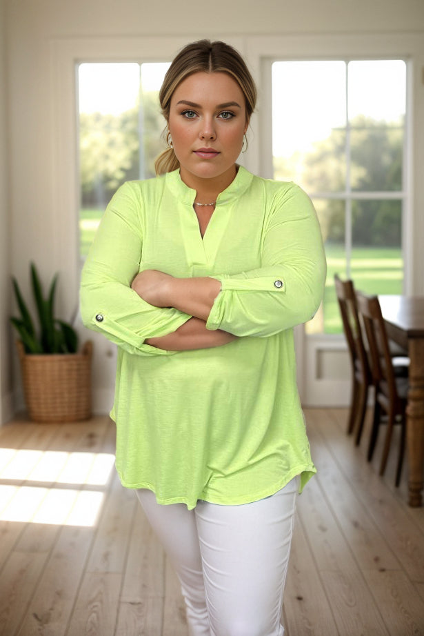 Lizzy Top - Neon Green – Boutique Simplified